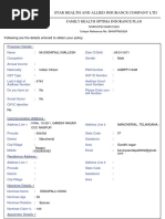 Yuva Bharat Health Policy Proposal Form | PDF | Insurance | Underwriting