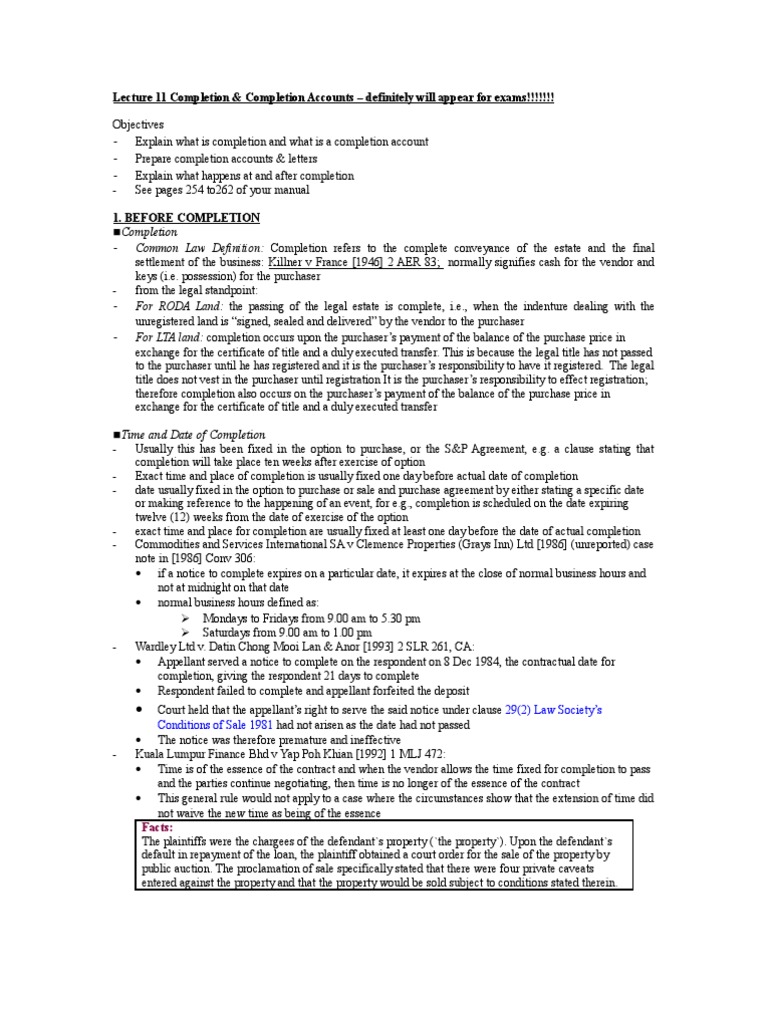 11 Completion | Download Free PDF | Property Tax | Conveyancing