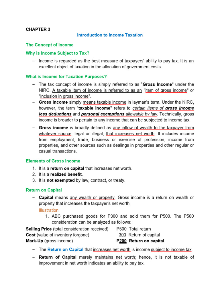 Chapter 3 | PDF | Gross Income | Income