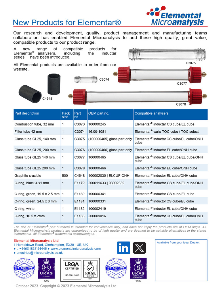 New Products For Elementar | PDF