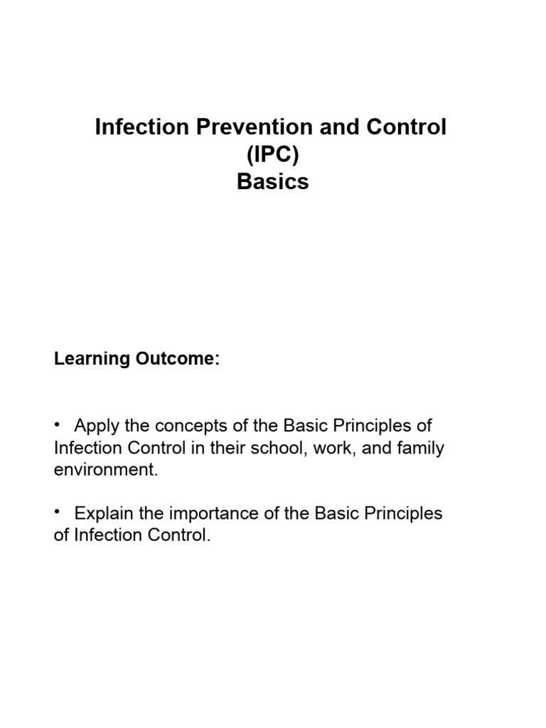 IPC Basics | PDF | Infection | Environmental Social Science IPC Basics | PDF | Infection | Environmental Social Science