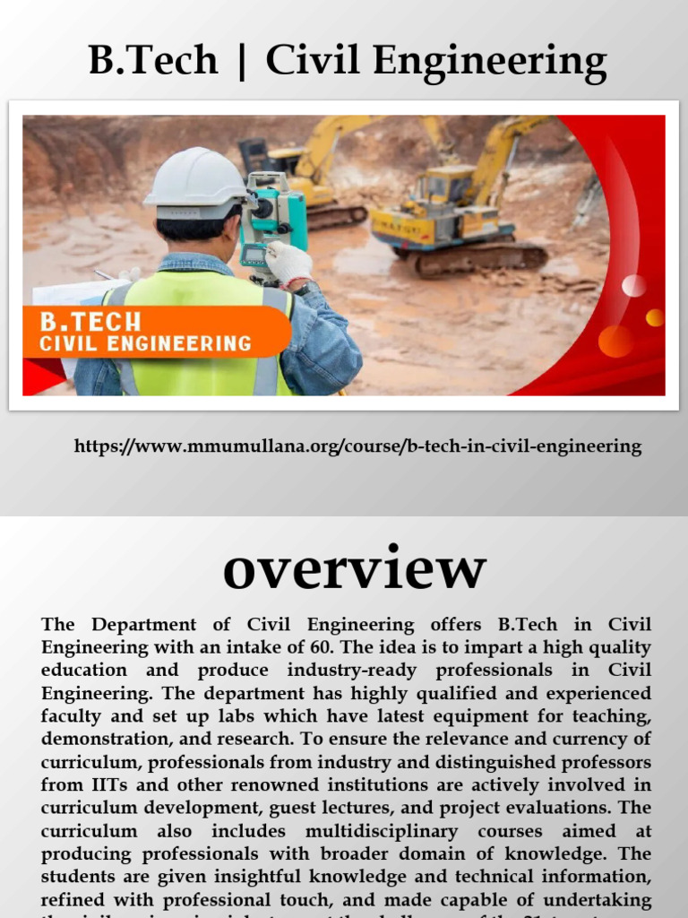 B.Tech Civil Engineering | PDF | Civil Engineering | Engineering