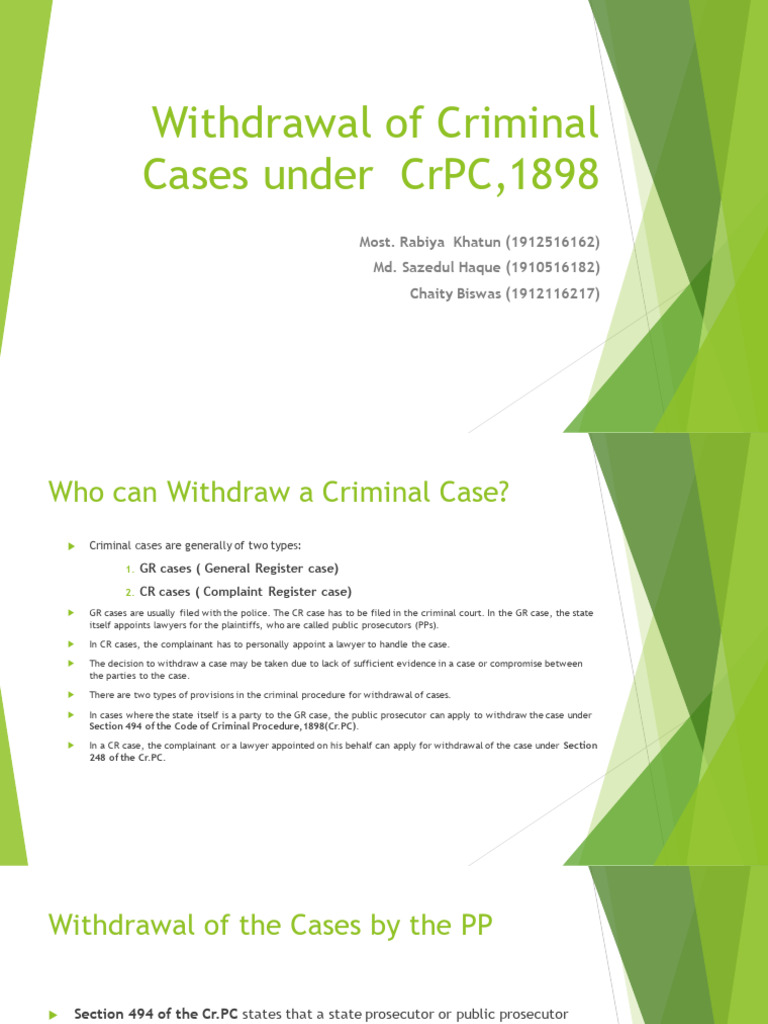 CRPC Presentation Final | PDF | Prosecutor | Magistrate