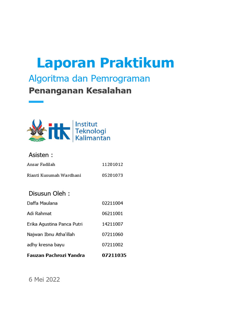 Laporan Tugas - Algoritma Pemrograman | PDF | Metode & Bahan Ajar