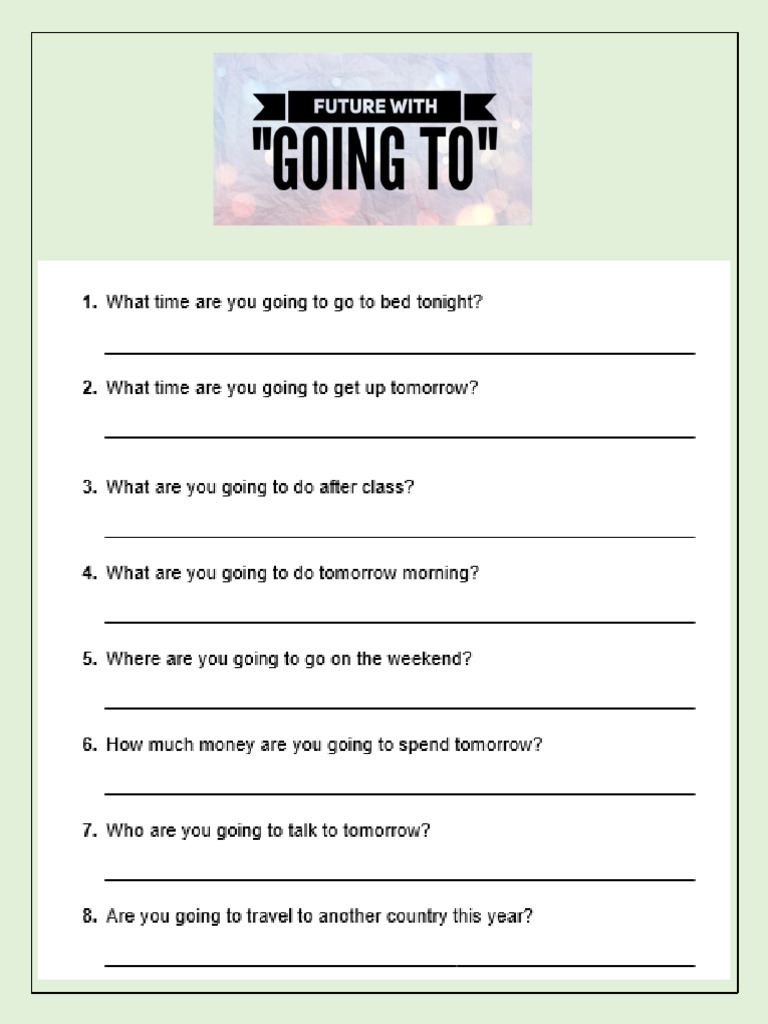 Going To | PDF