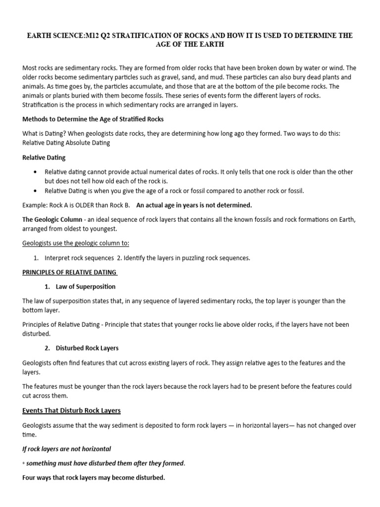 Earth Science Module 12Q2 Reviewer | Download Free PDF | Geology | Rock ...