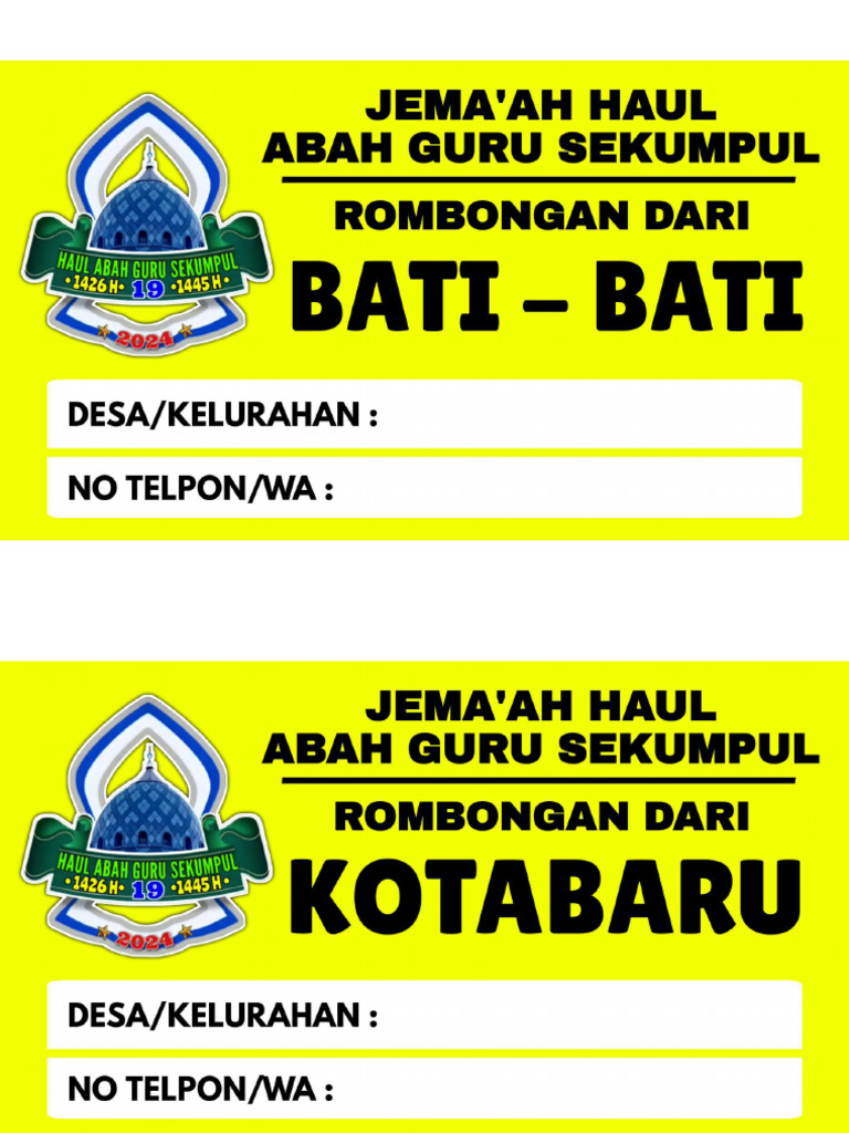 File Stiker Haul Ke 19 (KUNING) | PDF