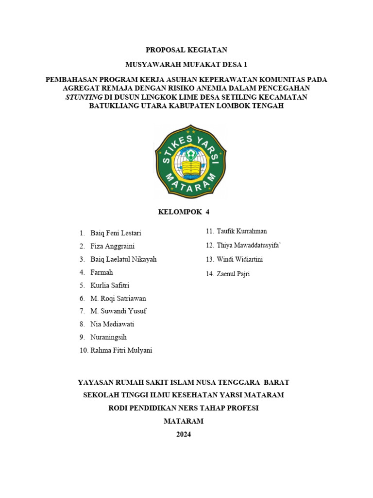 PROPOSAL KEGIATAN MMD1 Kel. 4 | PDF