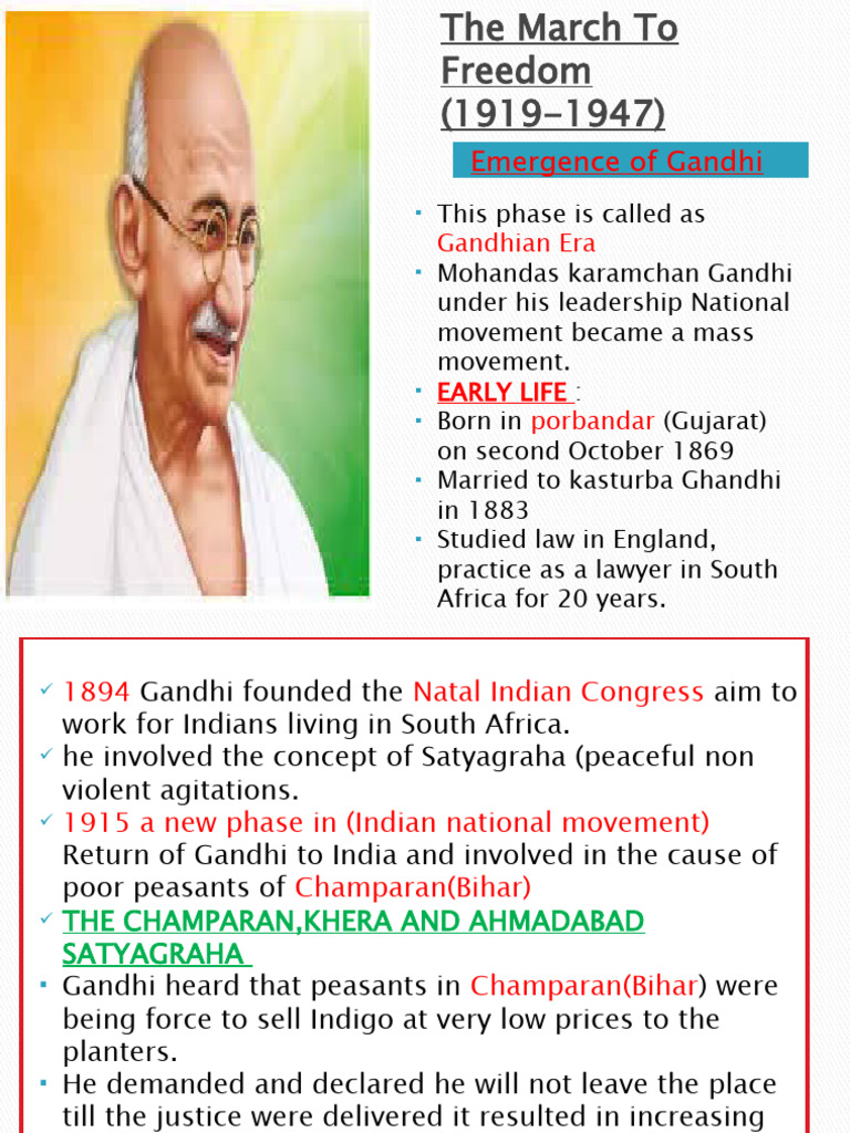 Gandhian Era: India's Path to Independence | PDF | Mahatma Gandhi ...