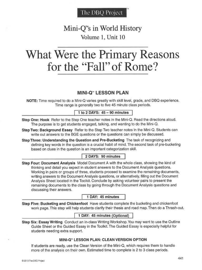 Unit 10 Fall of Rome | PDF