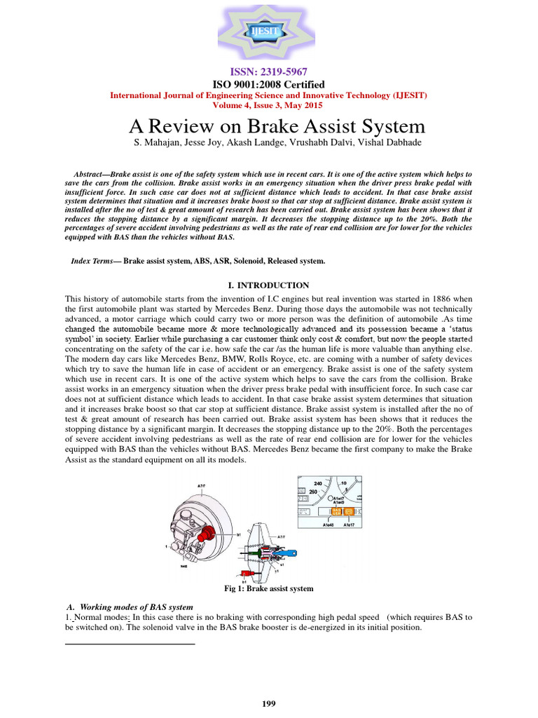 Ijesit201503 27 | PDF | Brake | Anti Lock Braking System