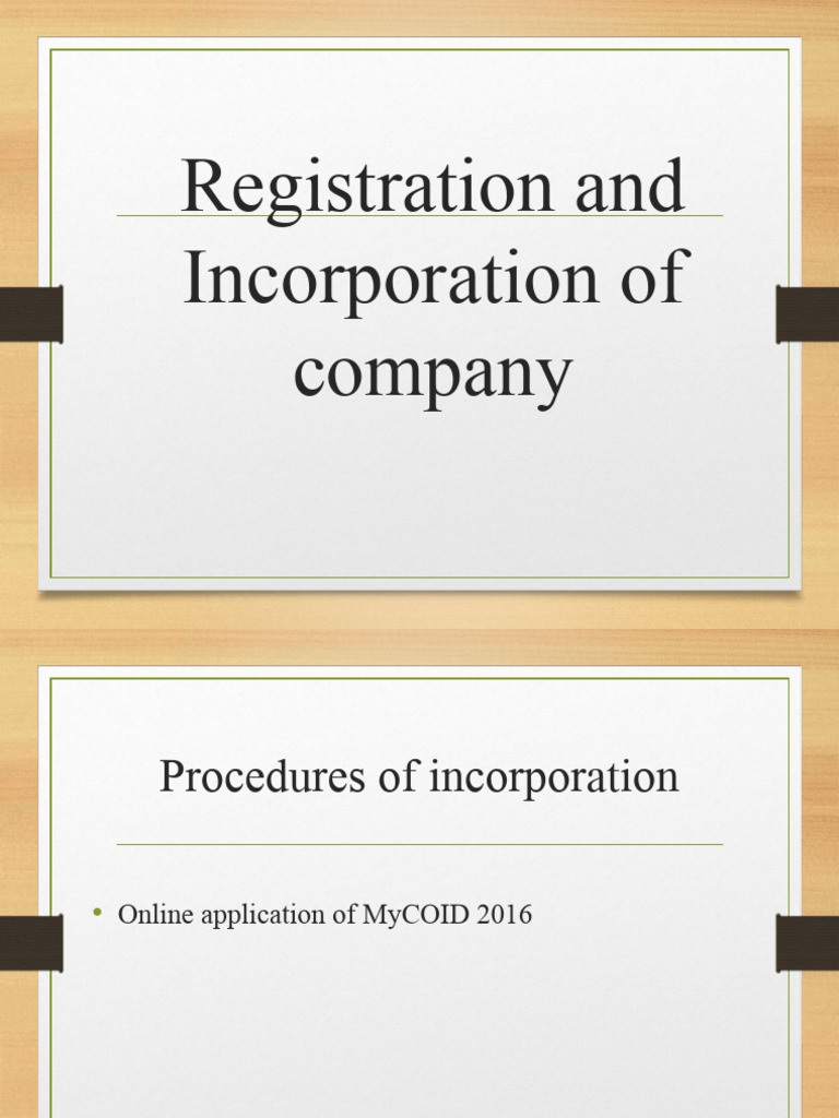 C2 CL Registration and Incorporation | PDF | Piercing The Corporate ...