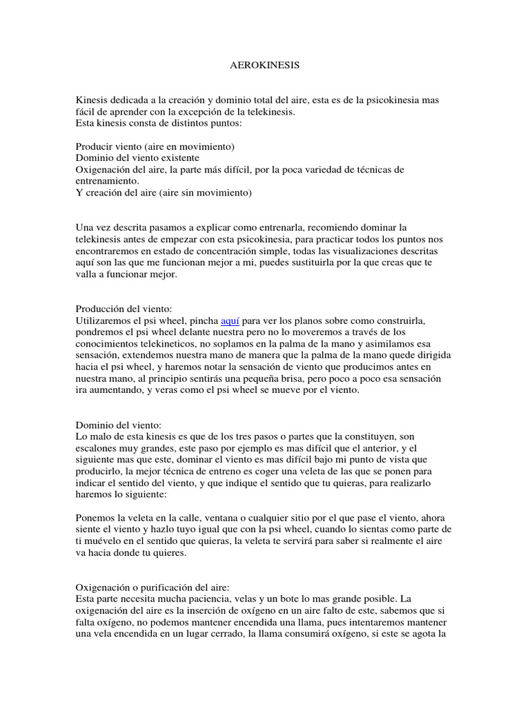 Guía de Aerokinesis: Domina el Aire | PDF | Herida