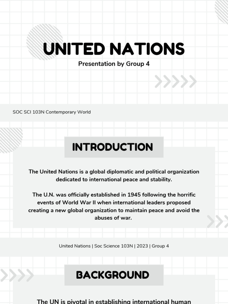 United Nations Presentation | PDF