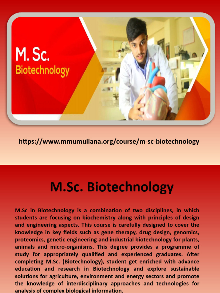 M.Sc. Biotechnology | PDF | Biotechnology | Engineering