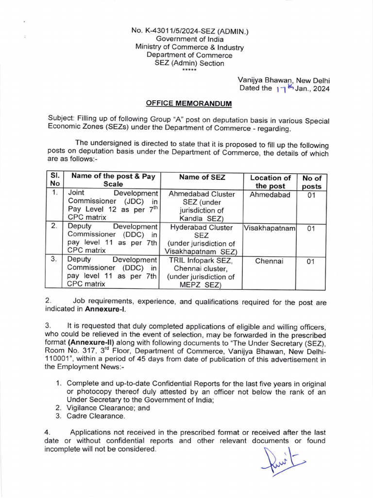 Vacancy Circular | PDF