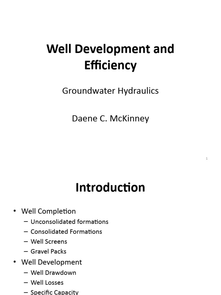 09 Well Development | PDF | Groundwater | Chemical Engineering