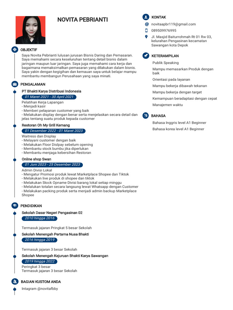 CV Novita Pebrianti: Profil Pemasaran | PDF
