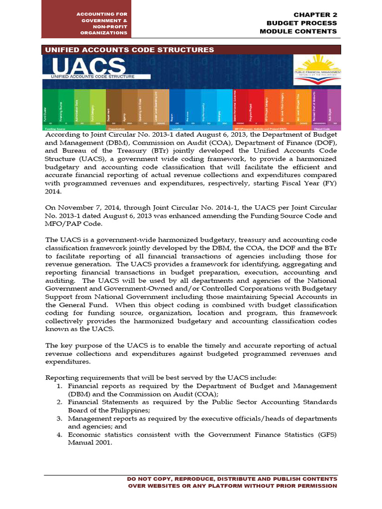 UACS Budget Preparation Process | PDF | Fund Accounting | Budget