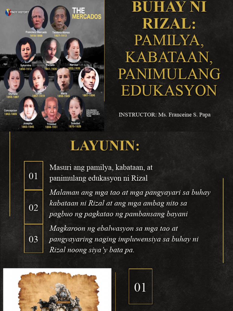 02-03. Rizal Pamilya, Kabataan, Panimulang Edukasyon | PDF