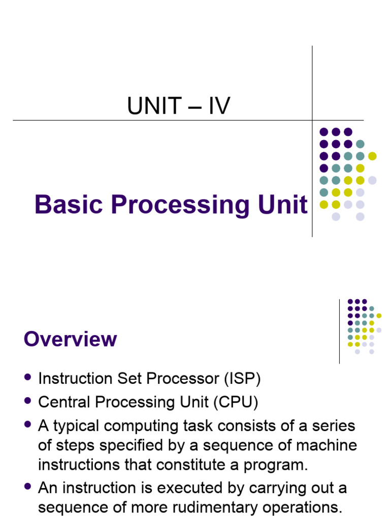 Chapter 7 Basic Processing Unit | PDF | Central Processing Unit | Input/Output