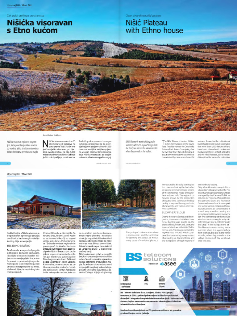 Visit B&H 79 - Januar 2024, Nišićka Visoravan S Etno Kućom | PDF