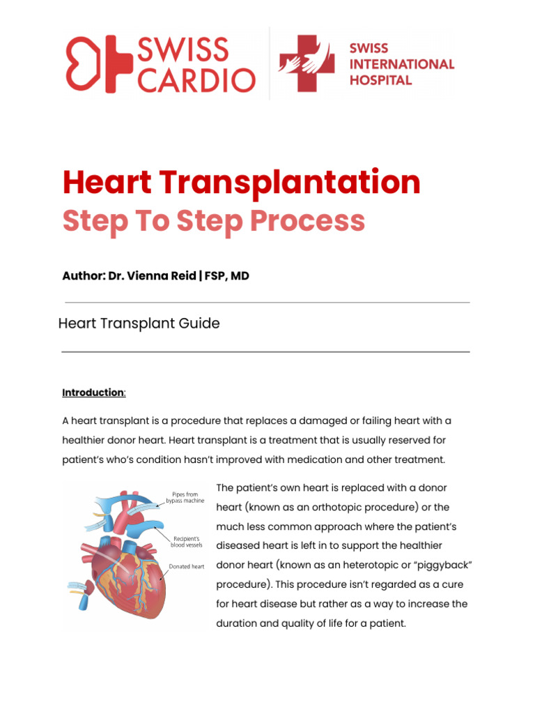 Heart Transplant Procedure Overview | PDF | Heart | Surgery