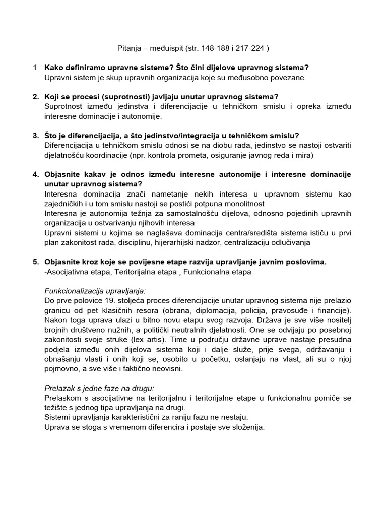 Pitanja1 Upravni Sustavi | PDF