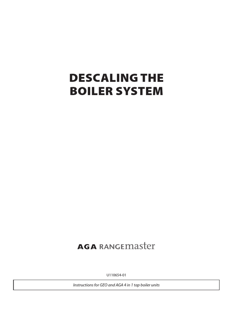 Descaling The Boiler System U110654-01 (GB) | PDF | Boiler | Water