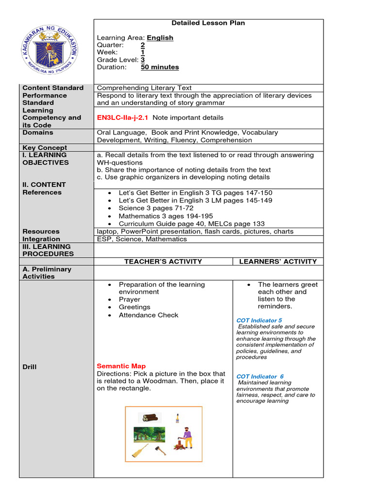 Explicit Lesson Plan 2023 RIZALDO PDF | PDF | Learning | Reading ...