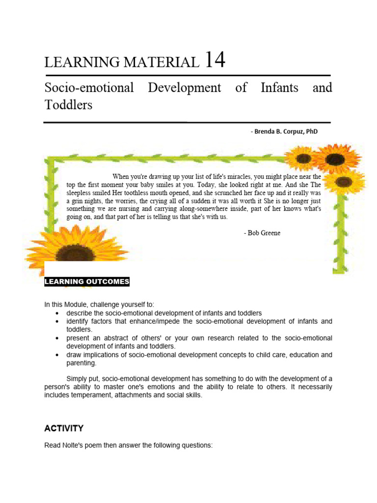Educ 101.module 14 | PDF | Temperament | Attachment Theory