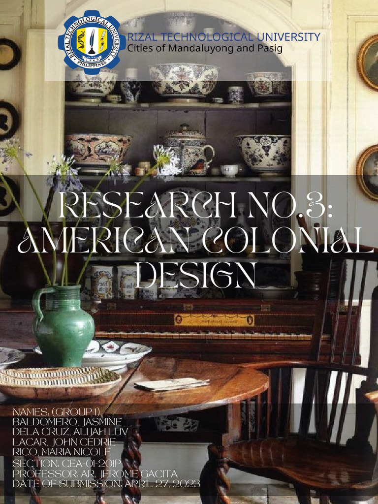 Group 5 - American Colonial Design - Research Paper No.3 | PDF ...