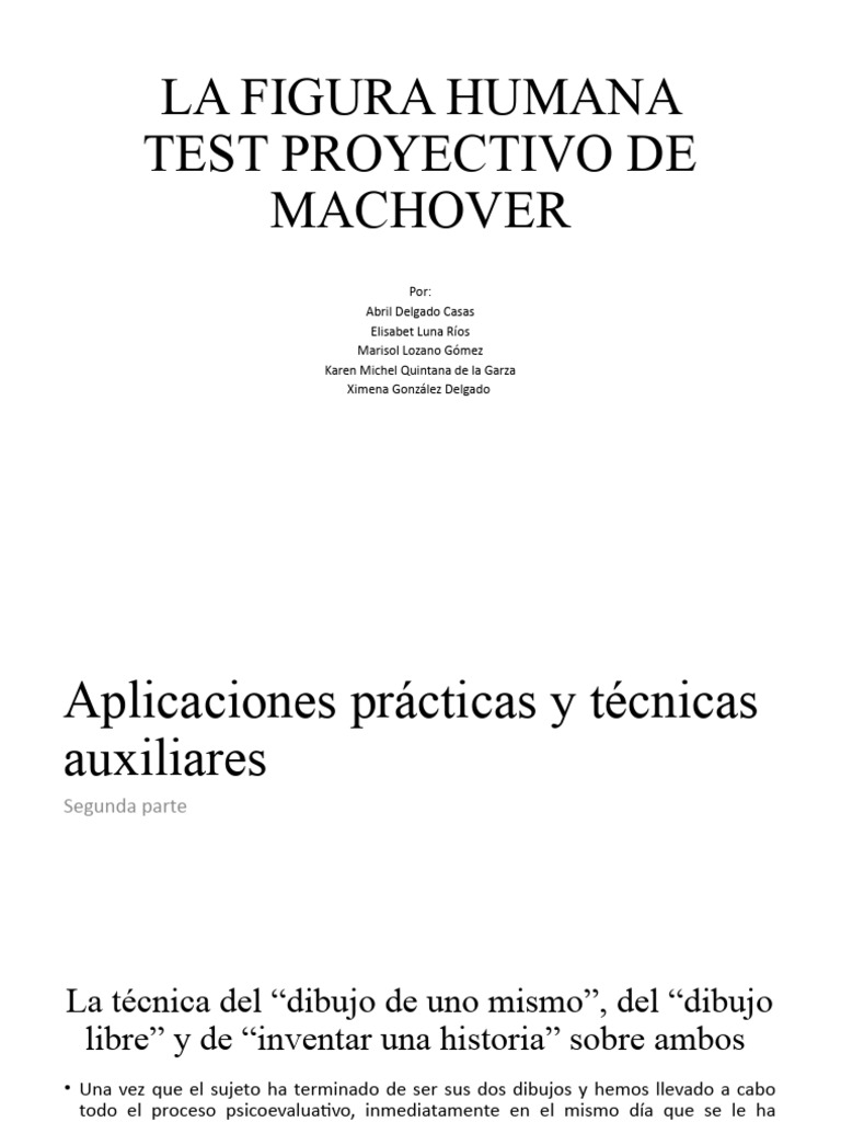 La Figura Humana Test Proyectivo de Machover II | PDF | Invasión ...