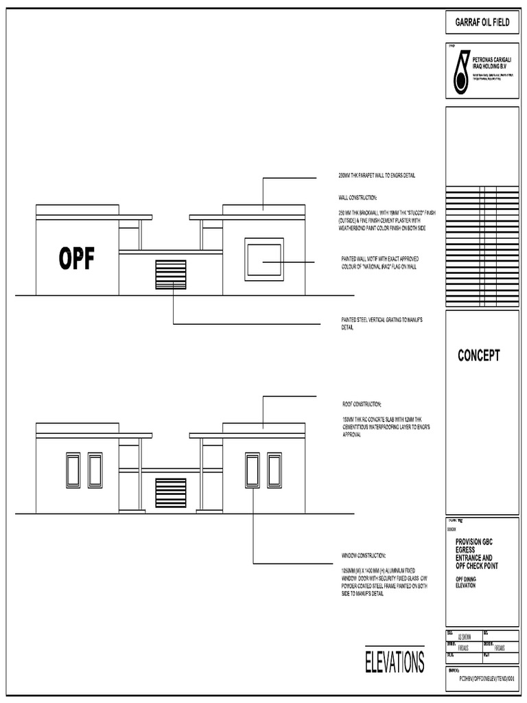 Pcihbv Opfdinfp Tend 001 Opf Dining Elevation | PDF