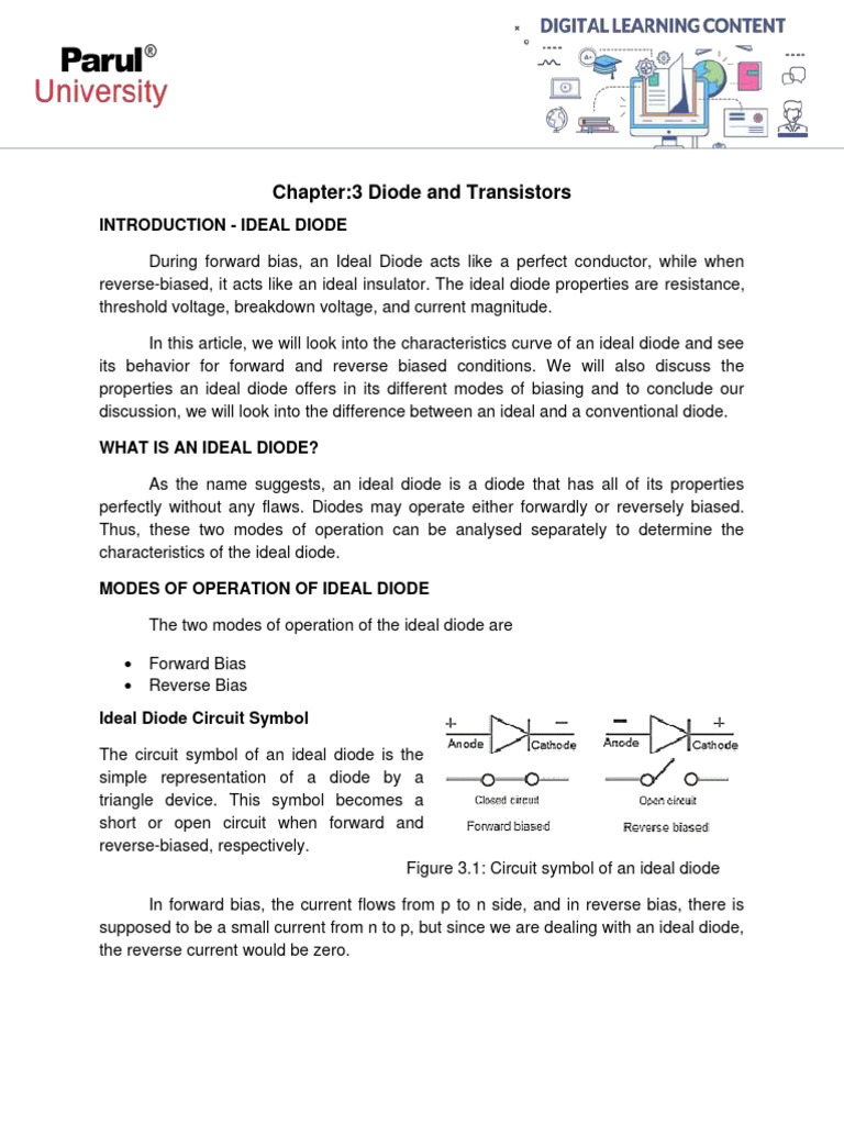 Diode & Transistor Basics | PDF | Rectifier | P–N Junction