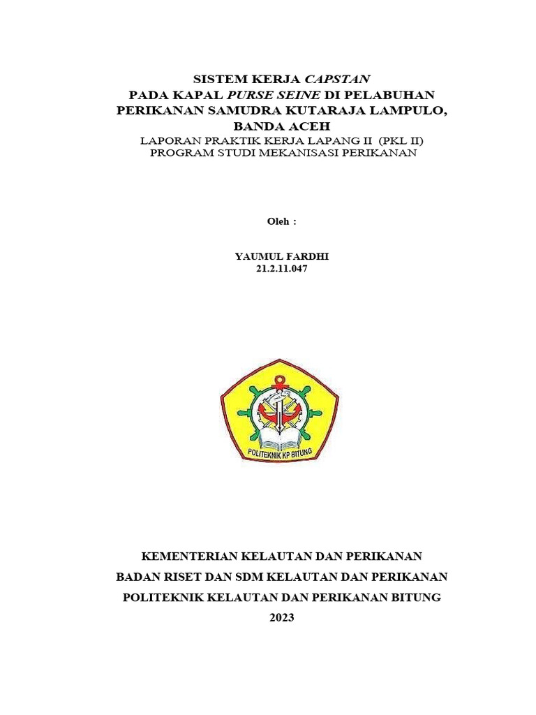 Laporan PKL 2 Capstan | PDF