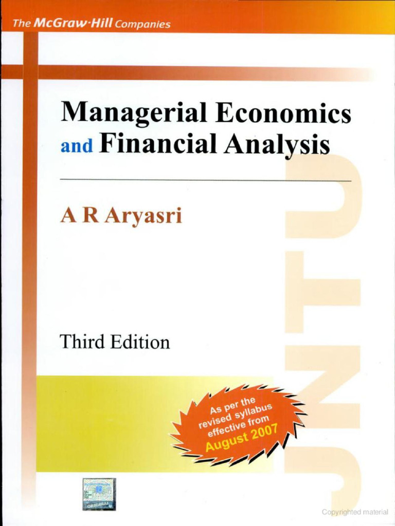 Managerial Economics And Financial Analysis Aryasri PDF