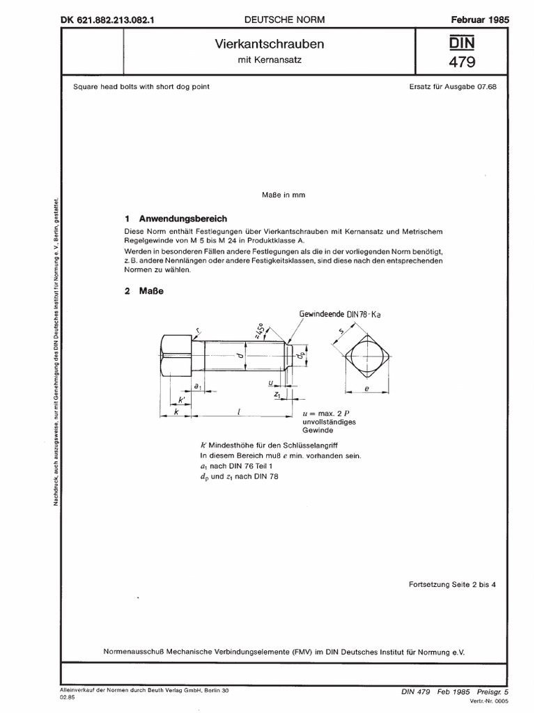 Din 479 1985-02 | PDF