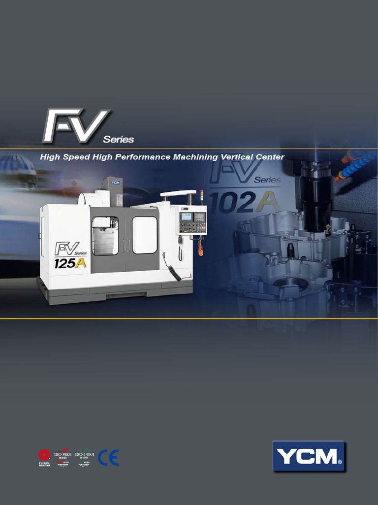 YCM FV-Series High-Speed Machining Centers | PDF | Bearing (Mechanical ...