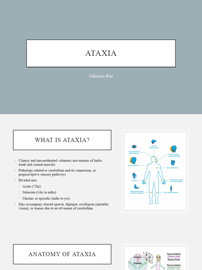 Ataxia Presentation | PDF | Cerebellum | Neuroscience