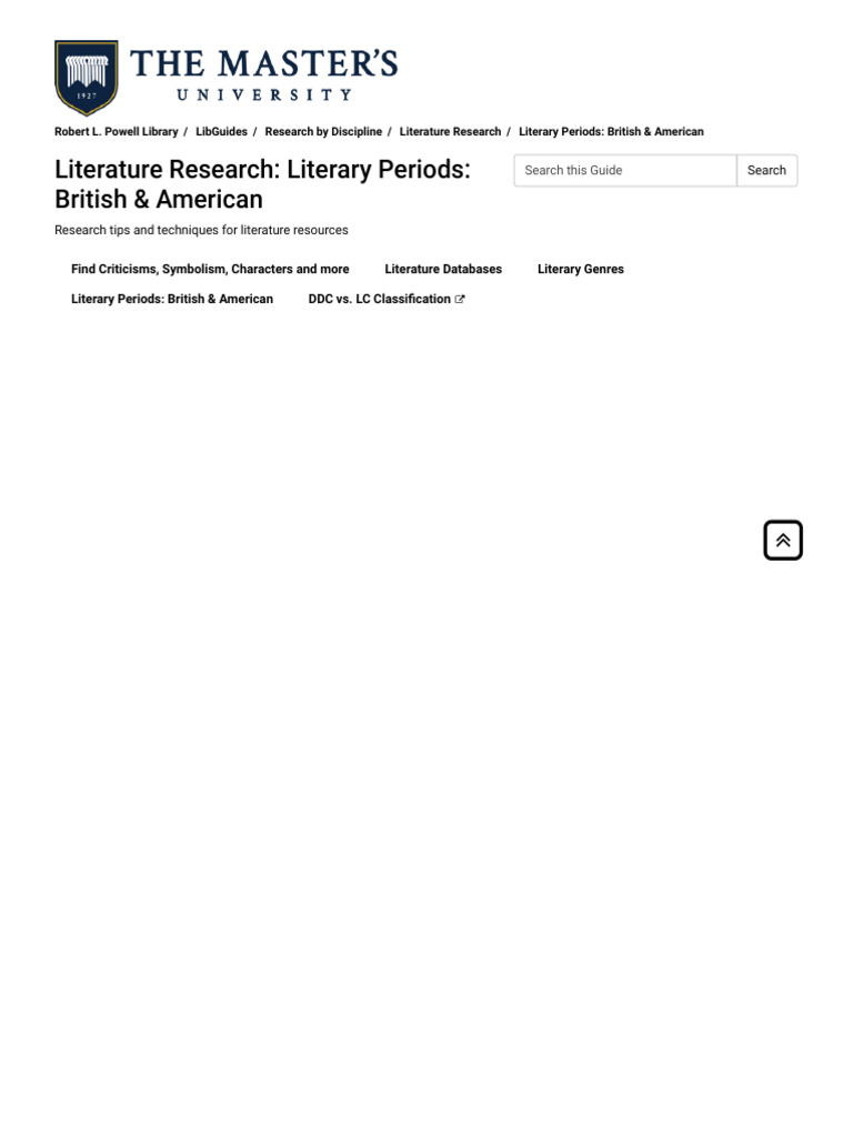 Literary Periods - British & American - Literature Research - LibGuides ...