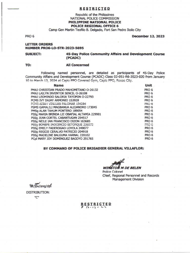 LO 45 Day PCADC | PDF