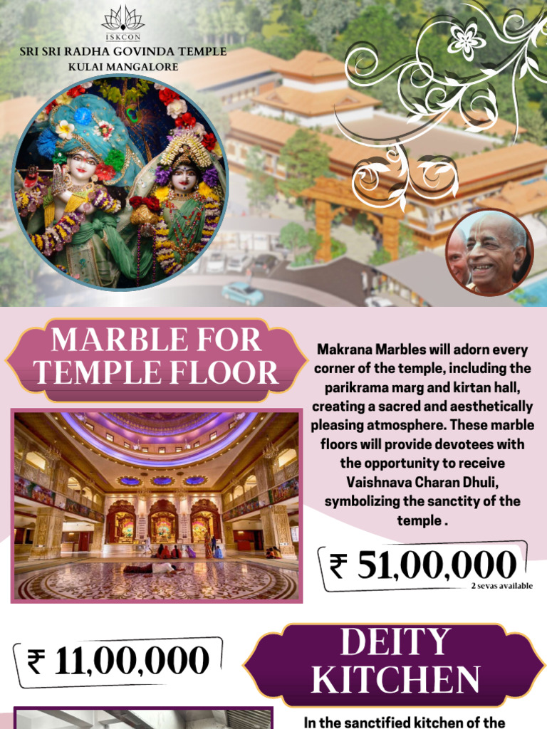 ISKCON Mangalore - Temple Construction - Seva List | PDF | Bhakti | Krishna