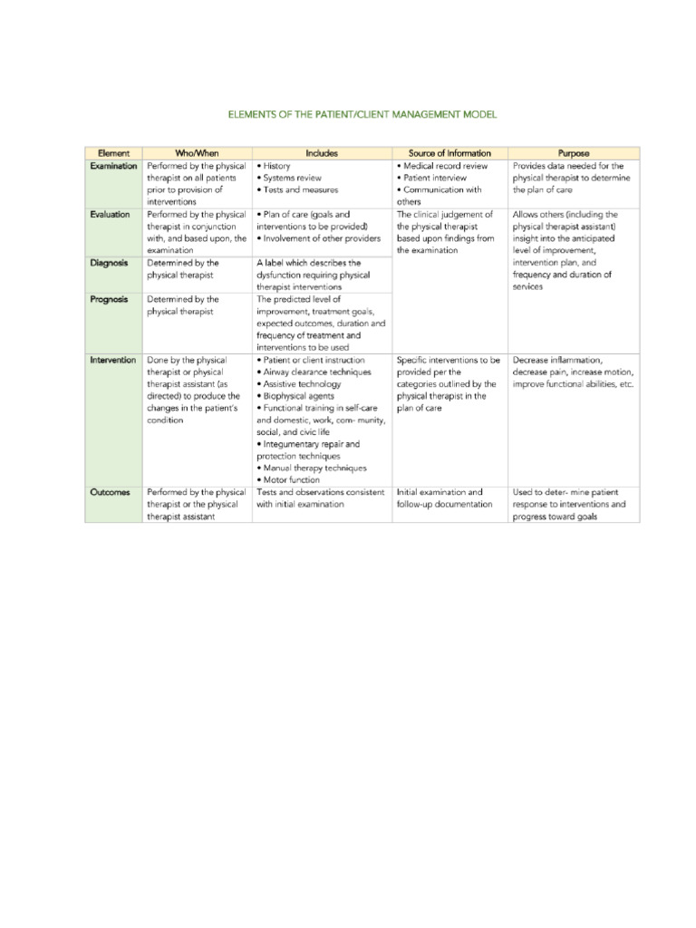 Patient/Client Management Model | PDF