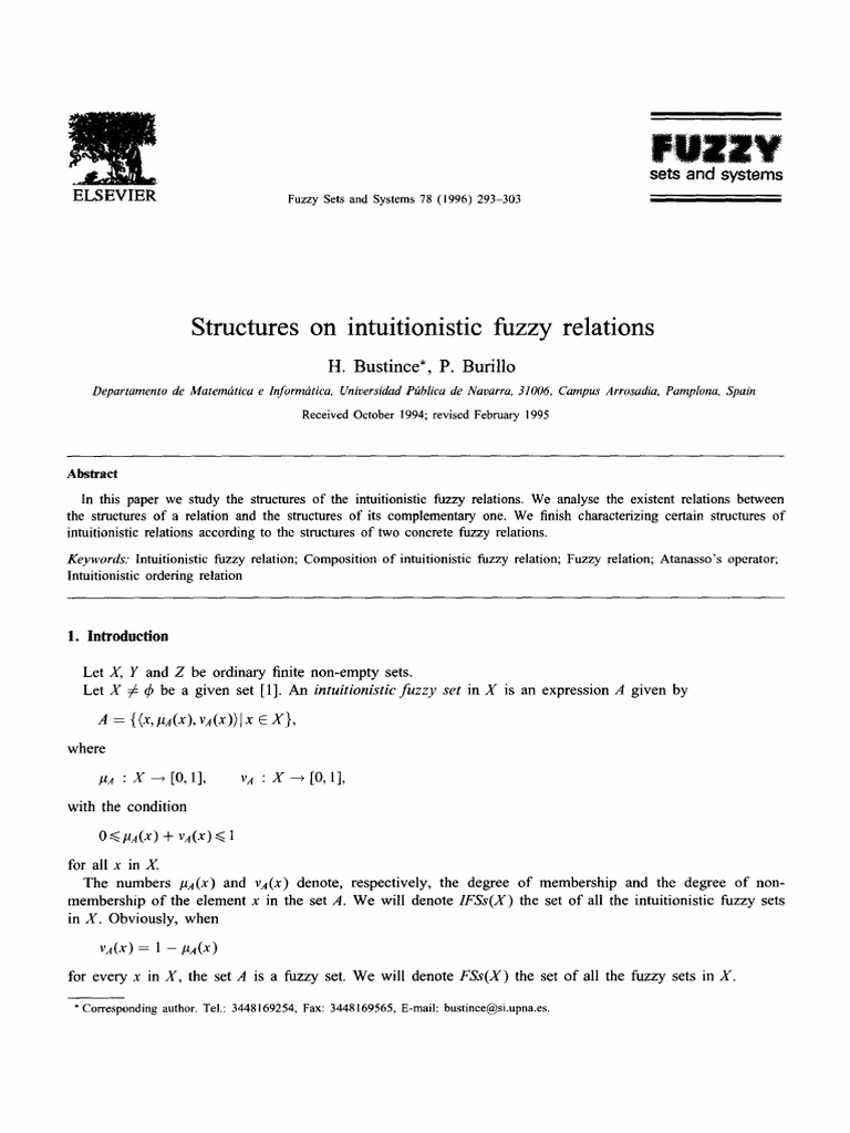 Structures On Intuitionistic Fuzzy Relations Pdf Mathematical Logic 