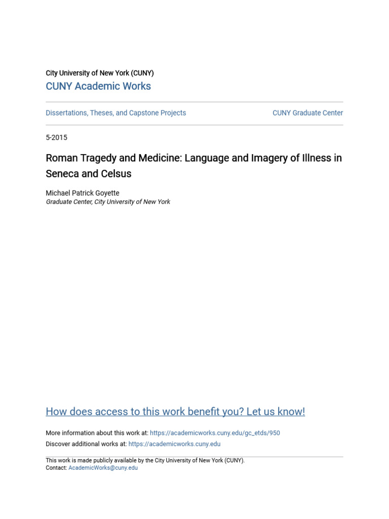 Roman Tragedy and Medicine - Language and Imagery of Illness in Se ...