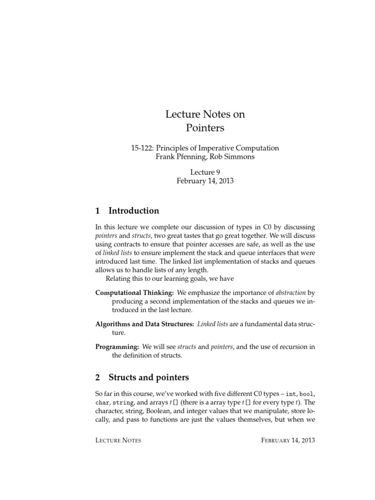 10 Pointers | PDF | Pointer (Computer Programming) | Queue (Abstract Data Type)