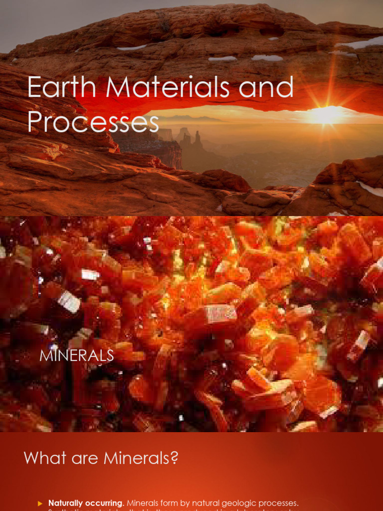 Earth Materials and Process | PDF | Plate Tectonics | Sedimentary Rock