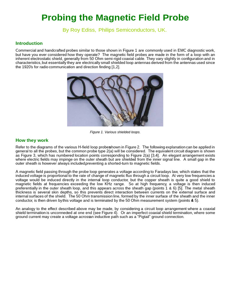 Probing The Magnetic Field Probe | PDF | Coaxial Cable | Transmission Line