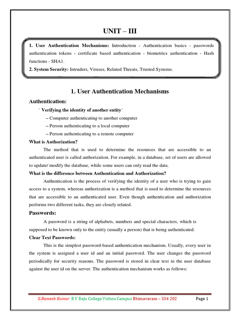 Unit Iii | PDF | Computer Virus | Password